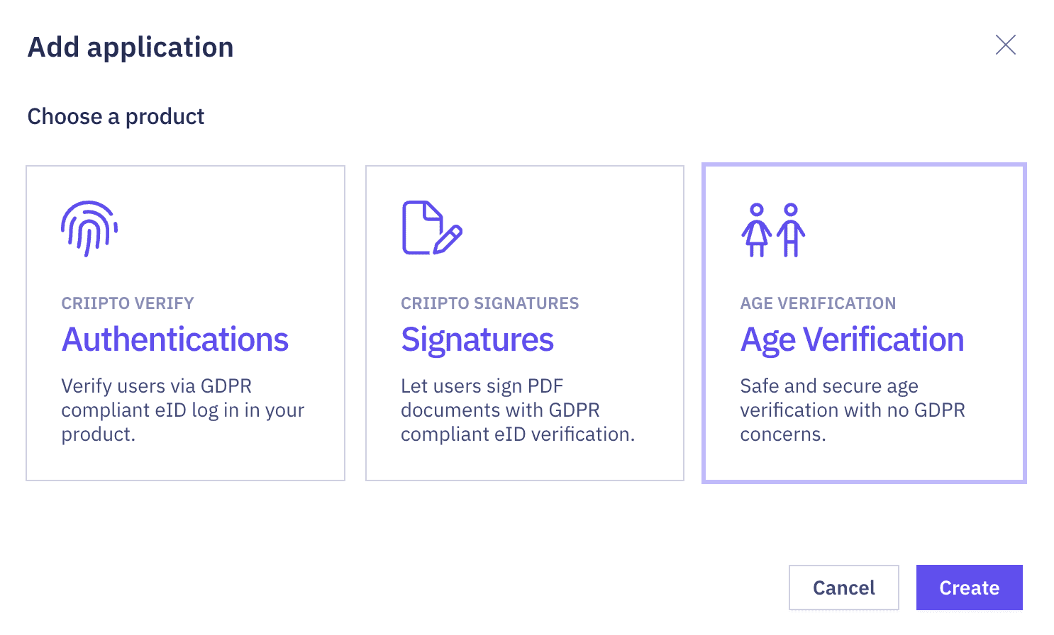 Fill in the details to create your application, then click Create ...