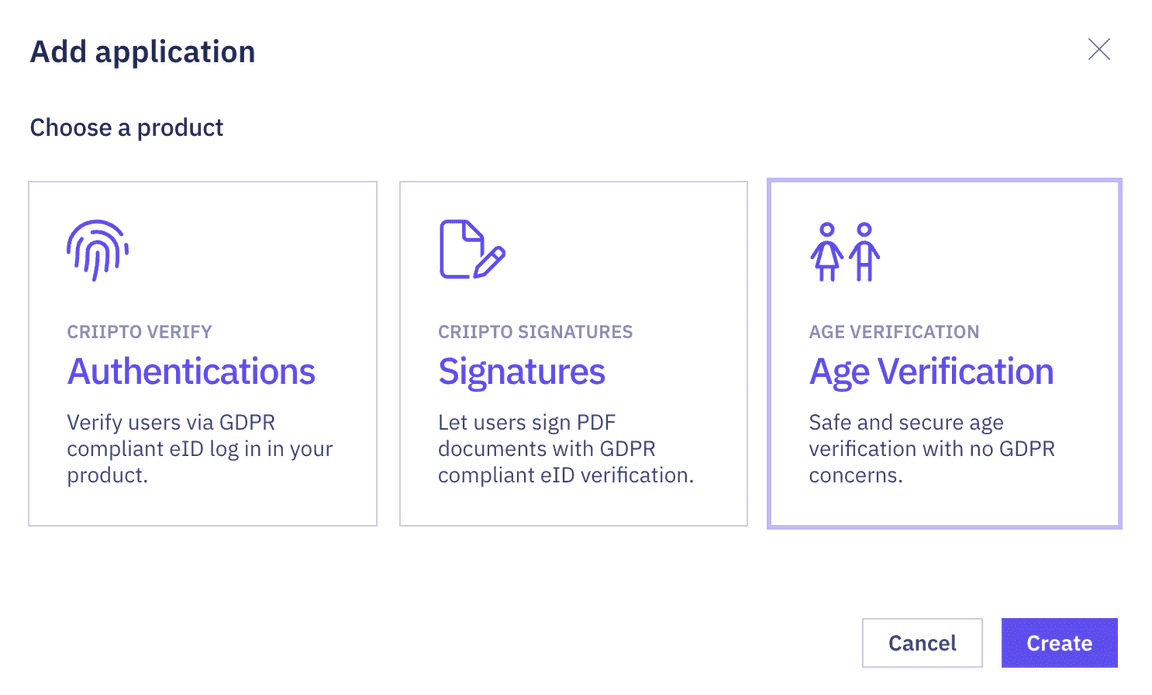 Fill in the details to create your application, then click Create ...