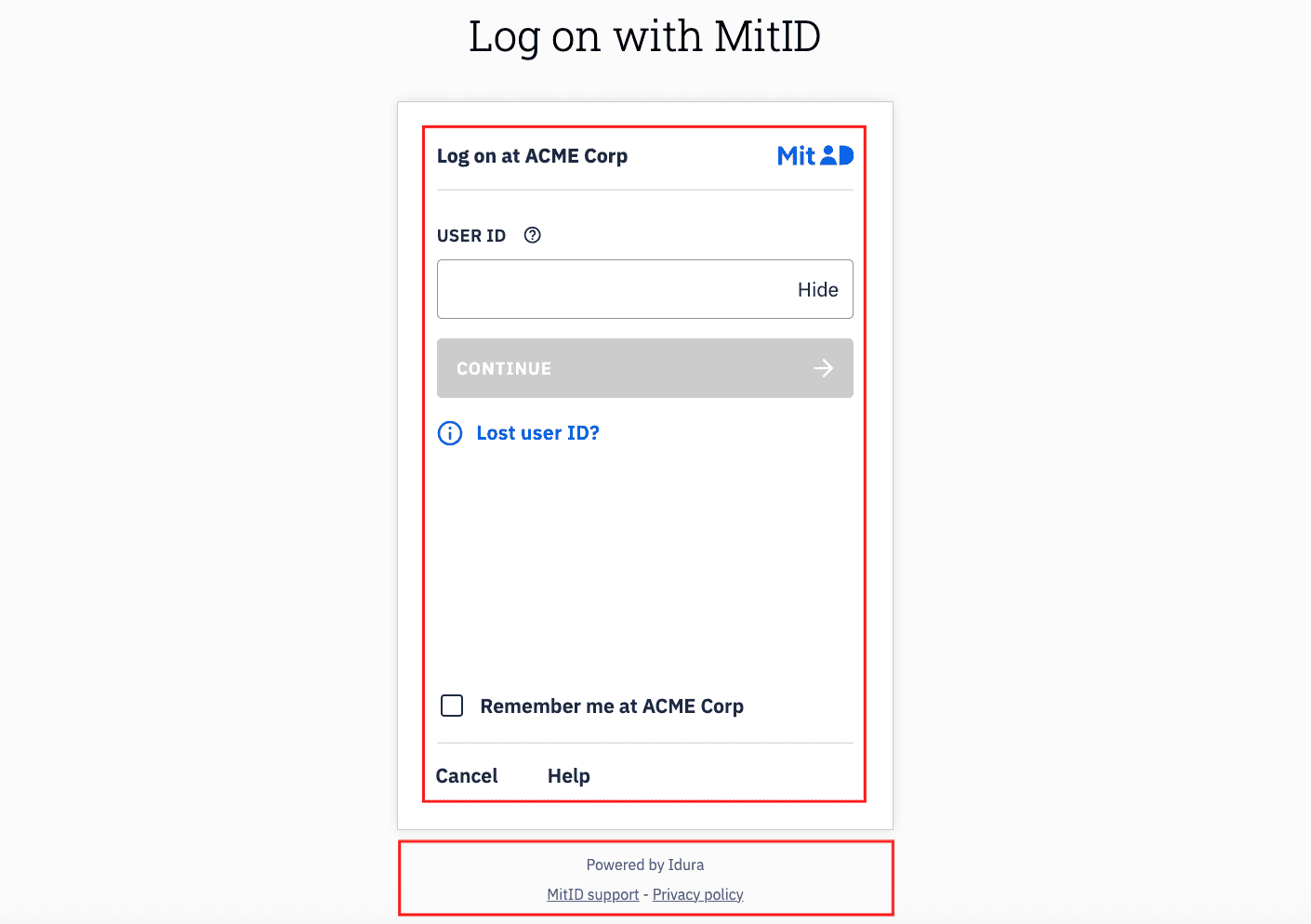 MitiD branding in your application